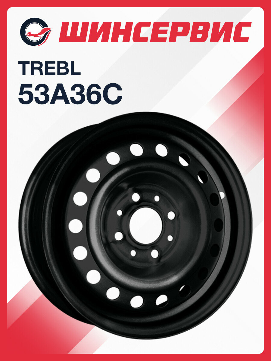 Стальной колесный диск TREBL 53A36C R14.0x5.5J 4x100.0 ET36.00 ЦО60.10 для автомобиля