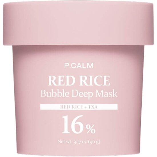 Пузырьковая маска для сияния лица P.calm с экстрактом красного риса 90 г