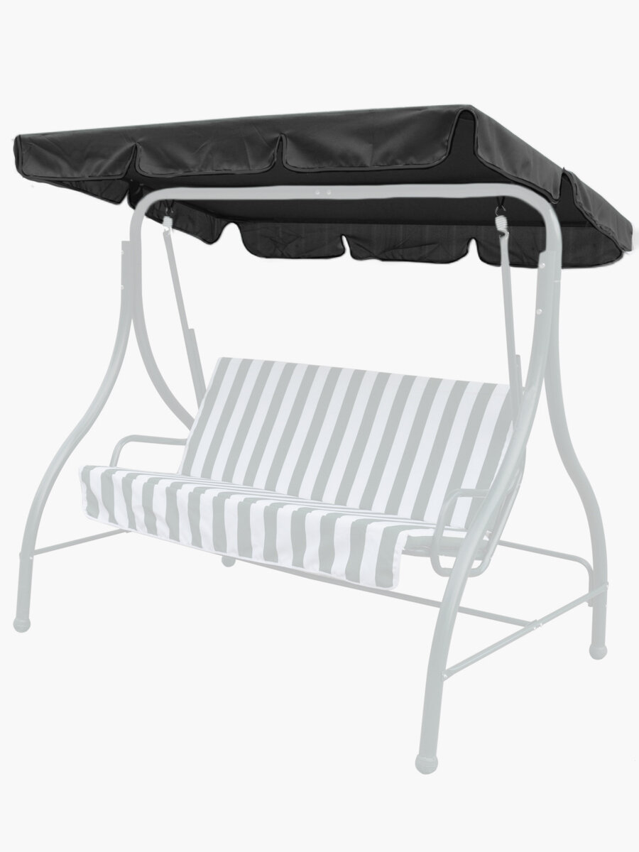 Тент для качелей 130x215, 115x190 см. (оксфорд 600, чёрный), Tplus