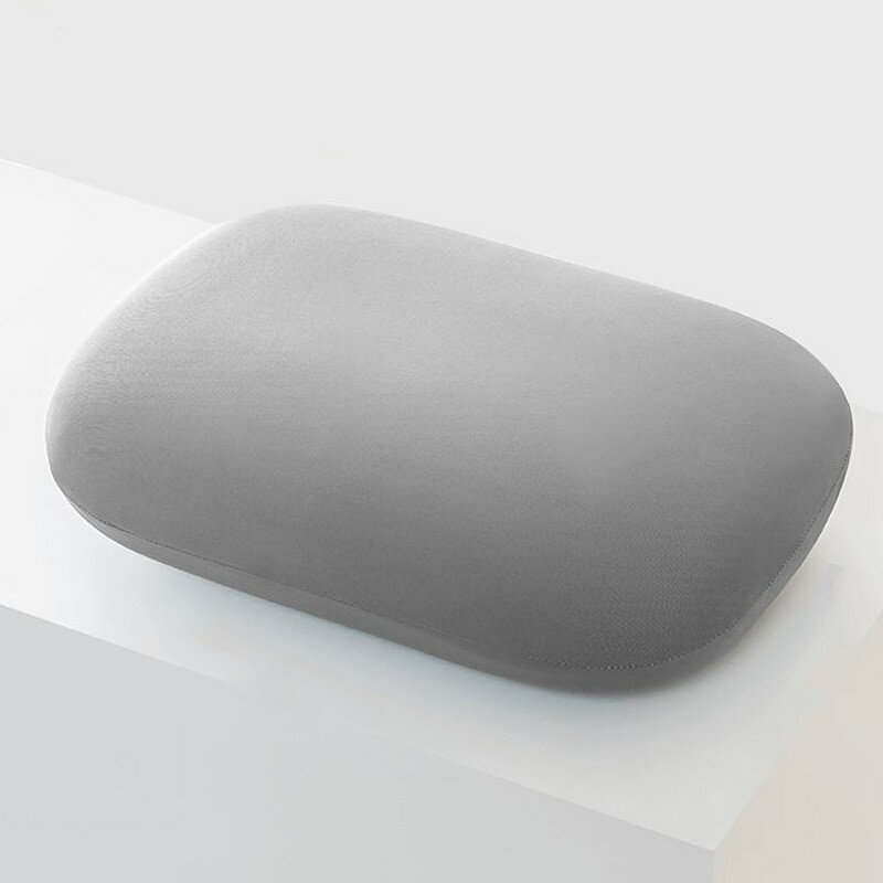 Office nap pillow memory foam small lumbar cushion for resting and relaxing, gray