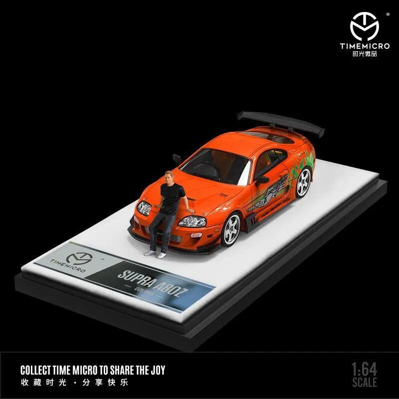 TimeMicro-TM 1/64 Форсаж Toyota Supra A80Z Модель автомобиля из дайкаста