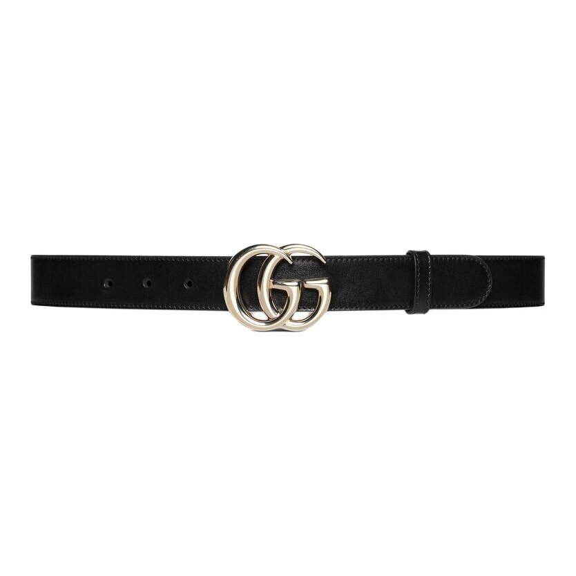 GUCCI GG Marmont Кожаные ремни Женские Черный Ширина корпуса 3 см 95