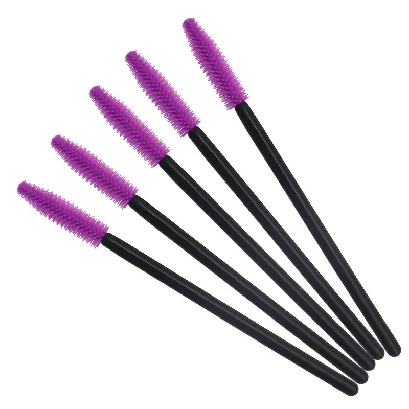 50 шт. одноразовые силиконовые щеточки для туши 50 PURPLE-A0013