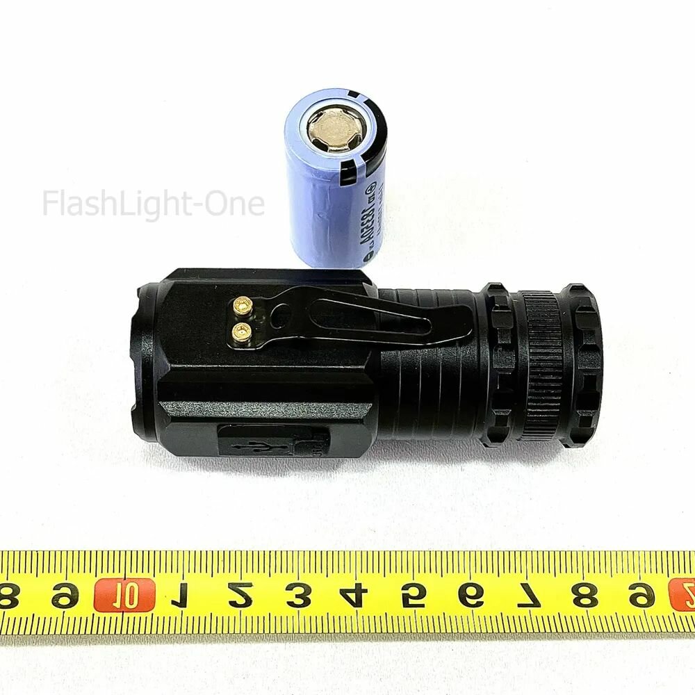 Супер компактный качественный фонарик аккумуляторный Ультра-яркий P35 Lamp Beads1х18350 до 200 метров Аккумуляторный фонарь в подарок мужчине