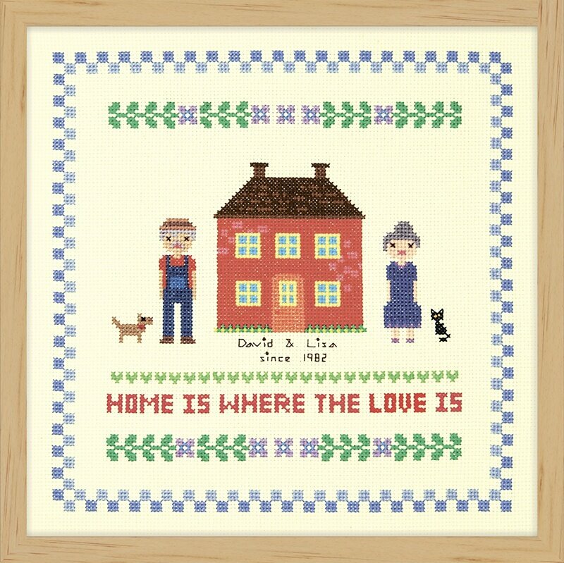 Набор для вышивания крестом Xiu Crafts Дом красного цвета, 25х25 см (ND. XC.2870704)