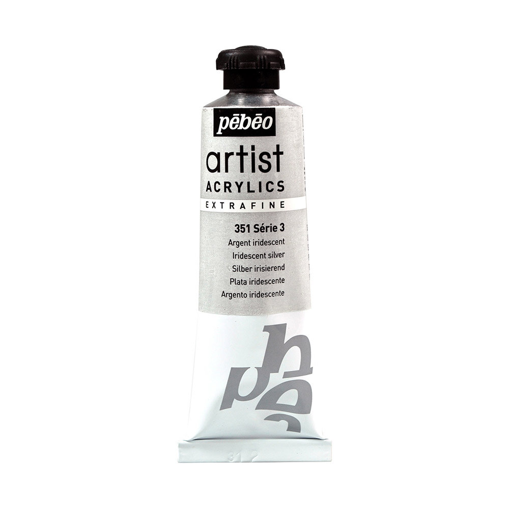 Краска акриловая Pebeo Artist Acrylics extra fine, №3, металлик, 37 мл, под серебро
