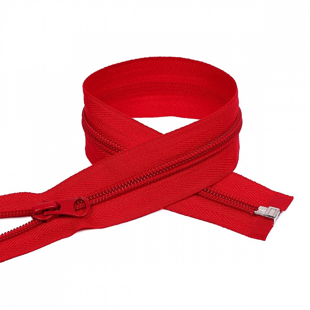 Молния MaxZipper пластиковая спираль № 5-N, 45 см, цвет F148 красный упаковка 50 шт