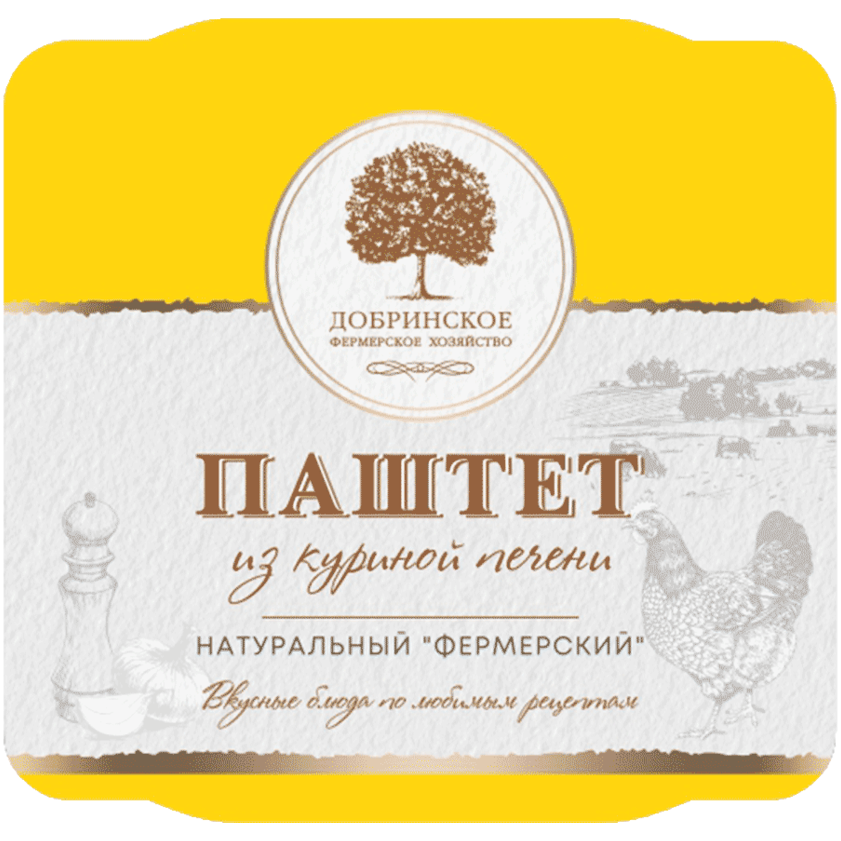 Паштет Добринское Фермерское Хозяйство Фермерский натуральный из куриной печени 100 г