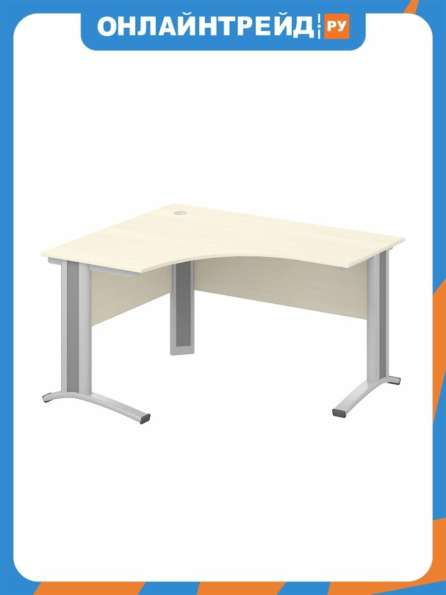 Стол Феликс эргономичный 140x120x74.5 клен, ПК-ССМ-СТЭ140х120Л/РД-В1-99