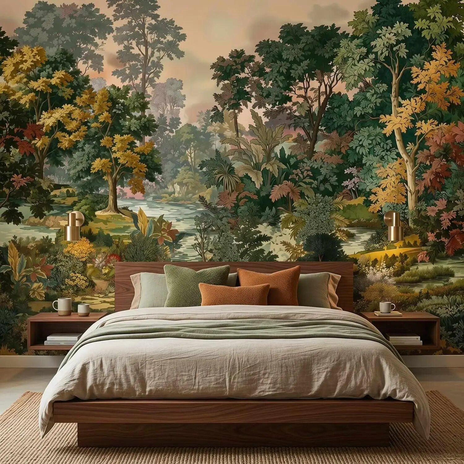 Лush Forest Landscape Tapestry