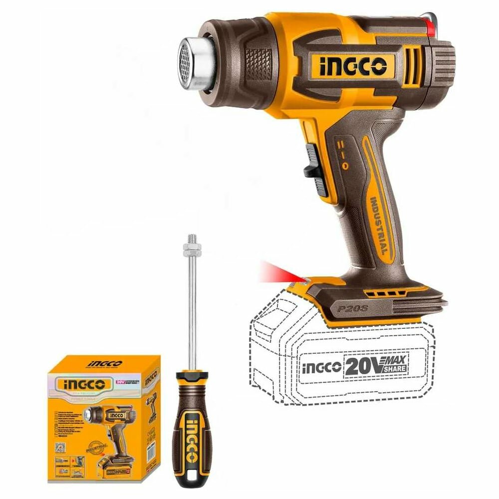 Фен аккумуляторный INGCO 20В (10) INDUSTRIAL HGLI2003