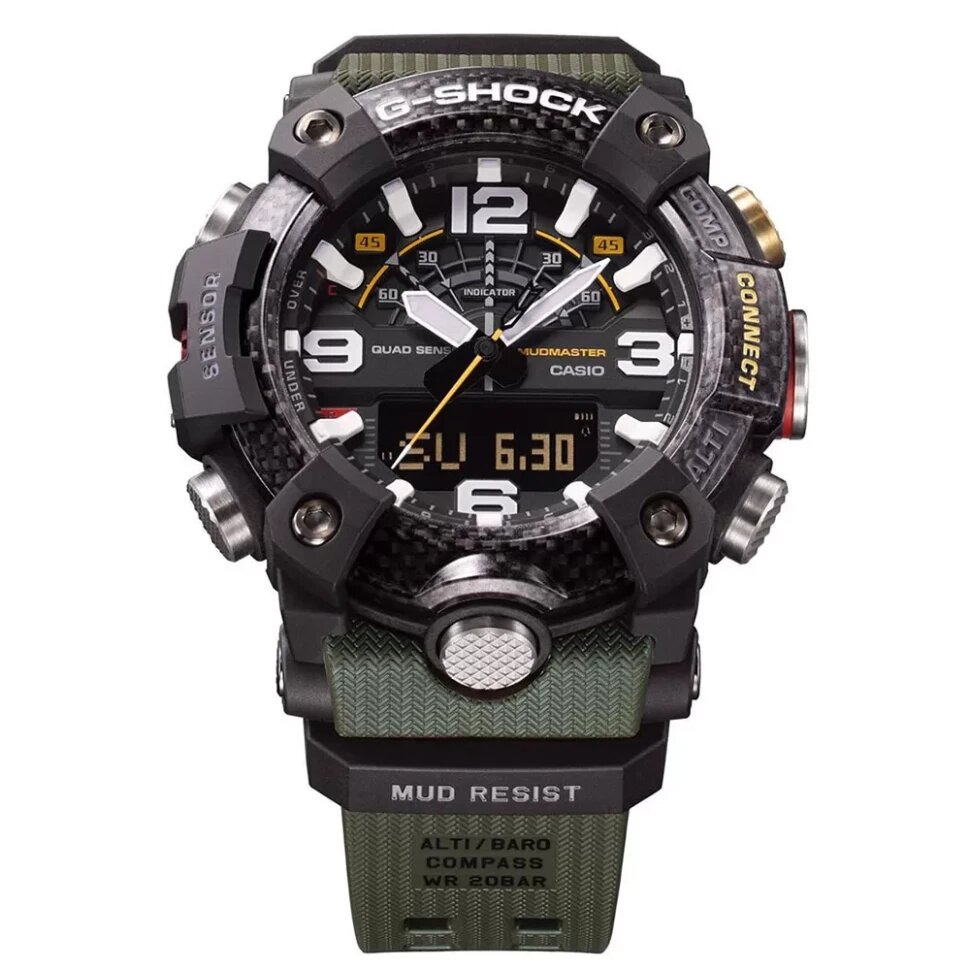 Наручные часы CASIO G-Shock, черный/хаки — фото 1
