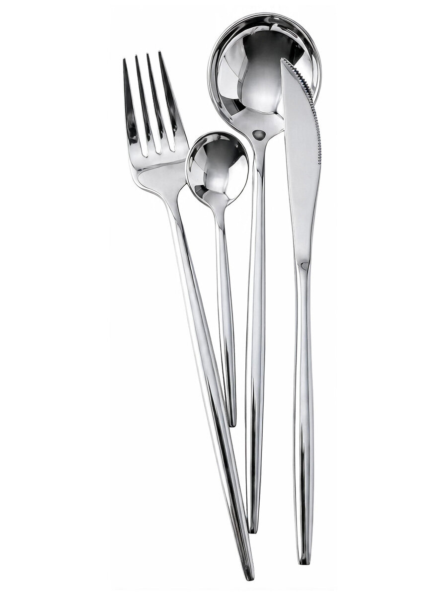 Набор столовых приборов Maison Maxx Modern Flatware Set Silver