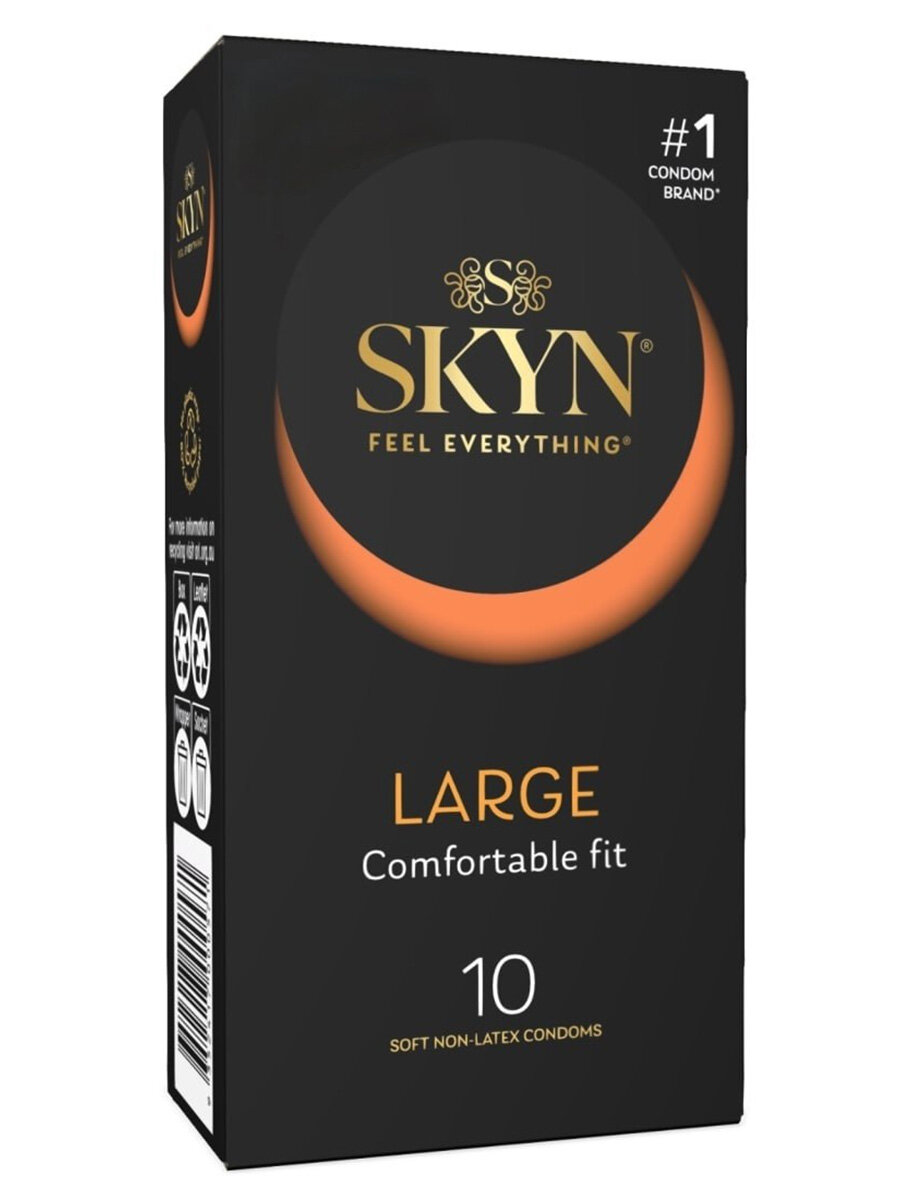 Безлатексные презервативы увеличенного размера Skyn Large, 10 шт.