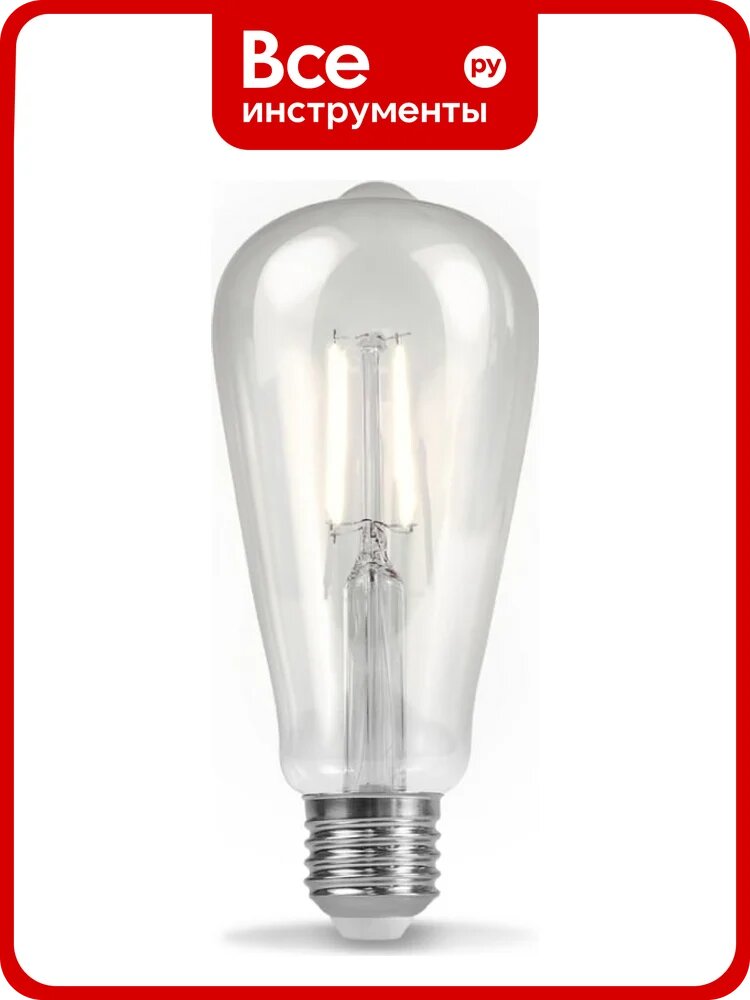 Лампа IN HOME сд led-st64-deco 15вт 230в е27 4000к 1720лм прозрачная, из ушедшей, в стиле ретро