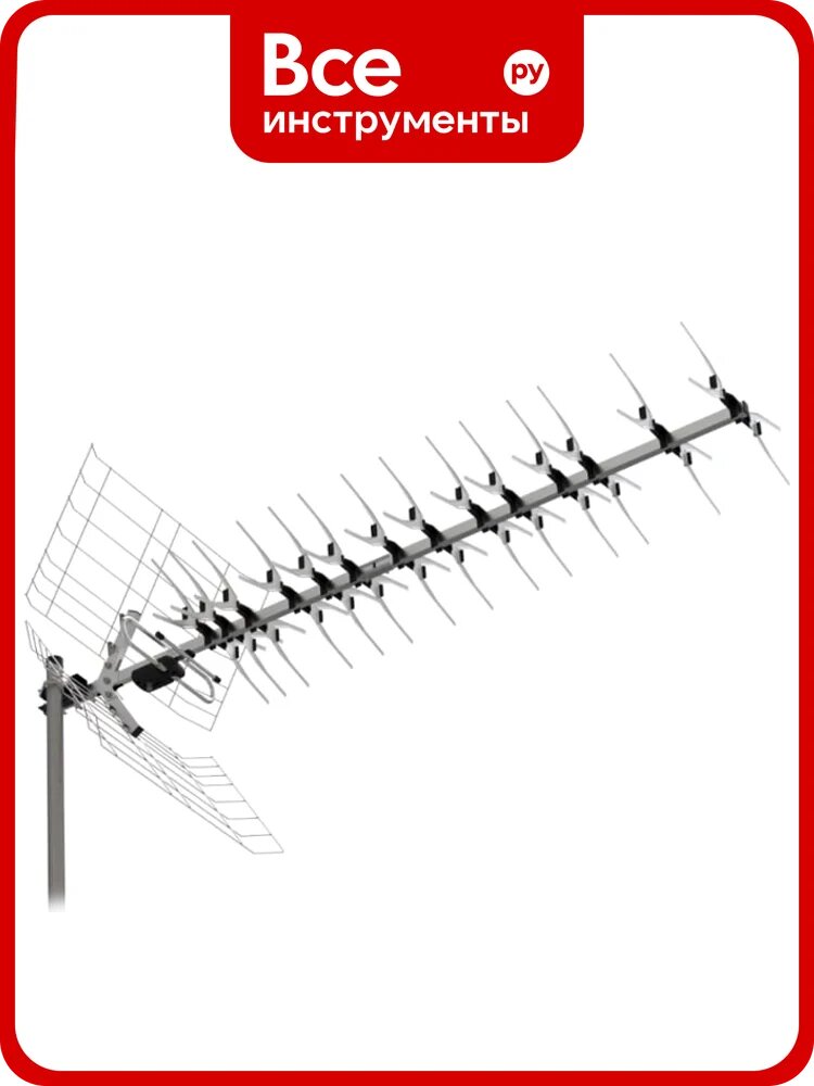 Антенна Locus Меридиан-60AFS TURBO для цифрового ТВ (DVB-T/DVB-T2) уличная, активная, с балансным усилителем 109300050