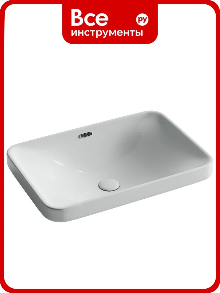 Умывальник чаша накладная Ceramicanova Element встраиваемый сверху в столешницу 605х415х185 мм CN5041