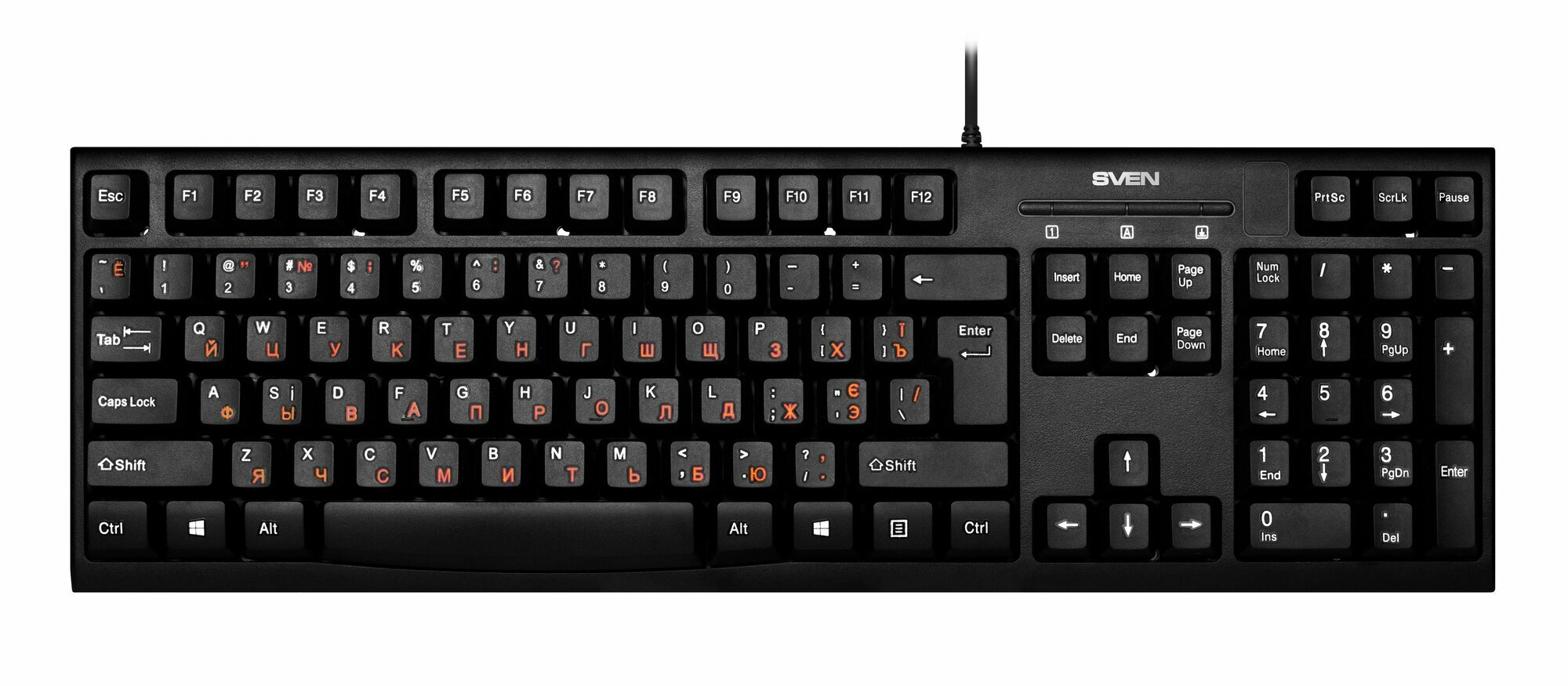 Клавиатура SVEN KB-S300 чёрная, 104 кл. (SV-015756)