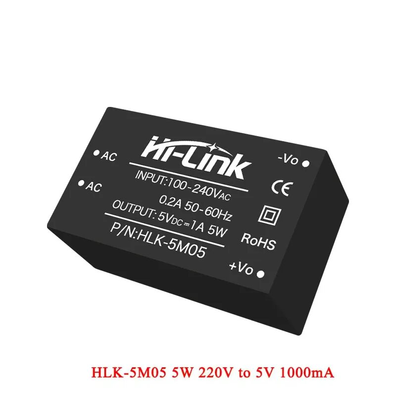Модуль мини-блоков питания AC/DC 5W 220V на 5V/3.3V/9V/12V/15V/24V Hi-Link HLK-5M03 5M05 5M09 5M12 5M15 5M24 5M05B