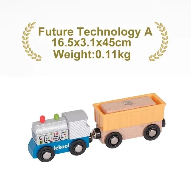 Деревянный магнитный поезд YunDuo BaBy 1:22 Model A