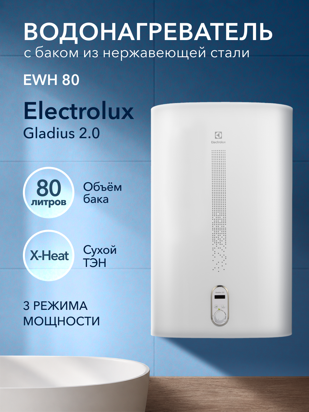 Водонагреватель Electrolux EWH 80 Gladius 2.0