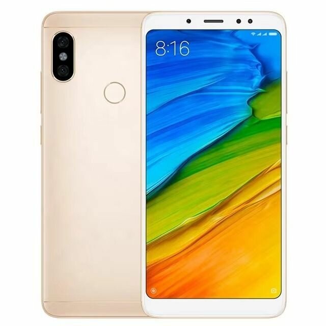 Xiaomi Смартфон Redmi Note 5 6гб 64гб Оригинальный Смартфон двойной SIM 5.99 "мобильный телефон 12MP+5MP+13MP Snapdragon 636 окта-ядро 4G мобильный телефон1 Global 6/64 ГБ, Nano-SIM, золотой