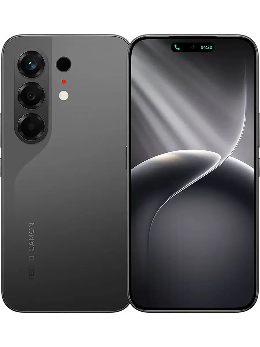 Смартфон Tecno Camon 50 8/256 ГБ Черный Ростест (EAC) (CN5 256+8 Moonshadow Black)