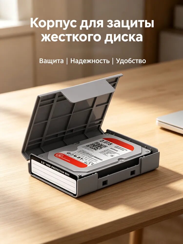 Защитный чехол для жесткого диска, красочный ящик хранения накопителей 3,5 дюйма с противоударным покрытием безопасного данных
