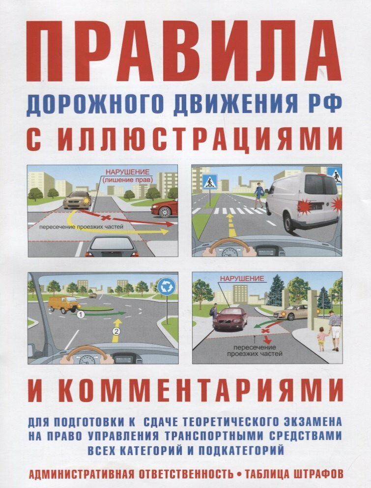 Правила дорожного движения с иллюстрациями и комментариями. Ответственность водителей (таблица штрафов и наказаний). 15-е изд, испр. и доп.