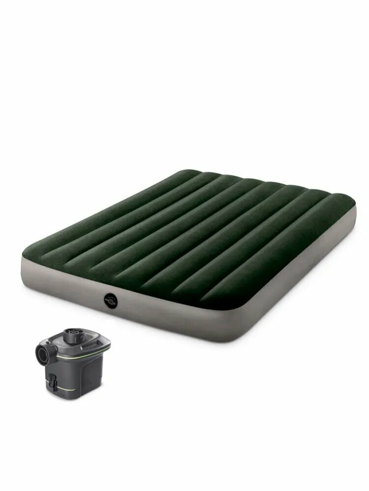 Intex Матрас надувной 137х191 см, с насосом в комплекте Classic Downy Airbed Dura-Beam, 64778