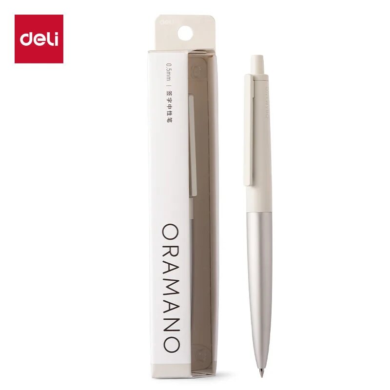 Ручка шариковая Deli ORAMANO A9, белая, 0.5mm