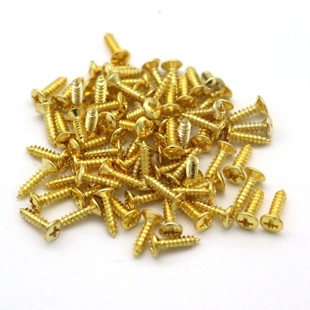 Винты для гитары Haody guitar 3x12mm 50 шт. 50 pcs Gold