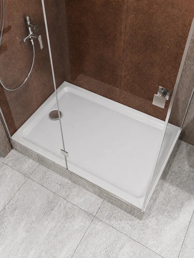 Поддон для душа DIWO K 17-120 120x80 см, акриловый, прямоугольный, низкий, с антискользящим покрытием, российский