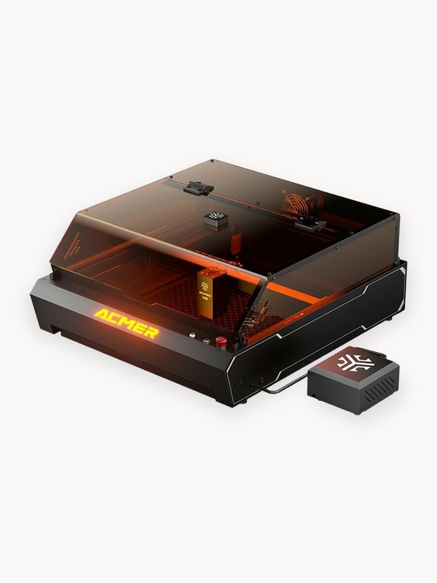 Лазерный гравер ACMER P3 24 Вт, 48000 мм/мин, с камерой и воздушным насосом 30 л, может резать фанеру толщиной 25 мм