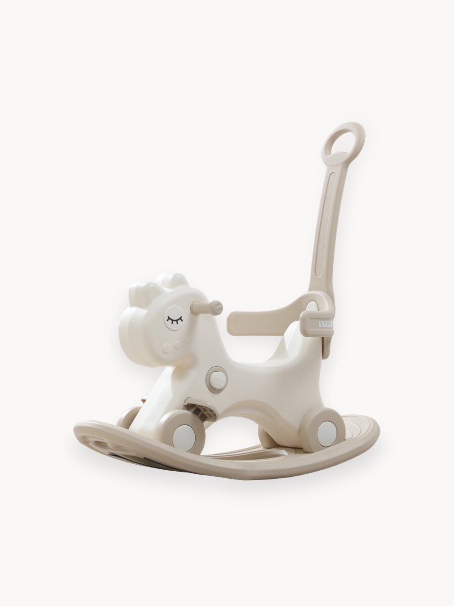 Качалка детская - лошадка UNIX Kids Дино / Dino балансир беговел каталка с родительской ручкой 4 в 1, от 1 года