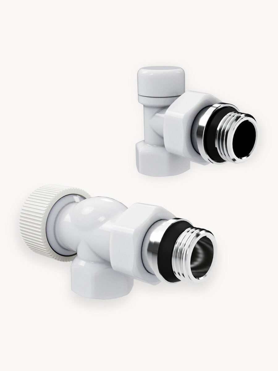 Набор термостатический осевой Royal Thermo Design 1/2"М30х1,5 (Белый)