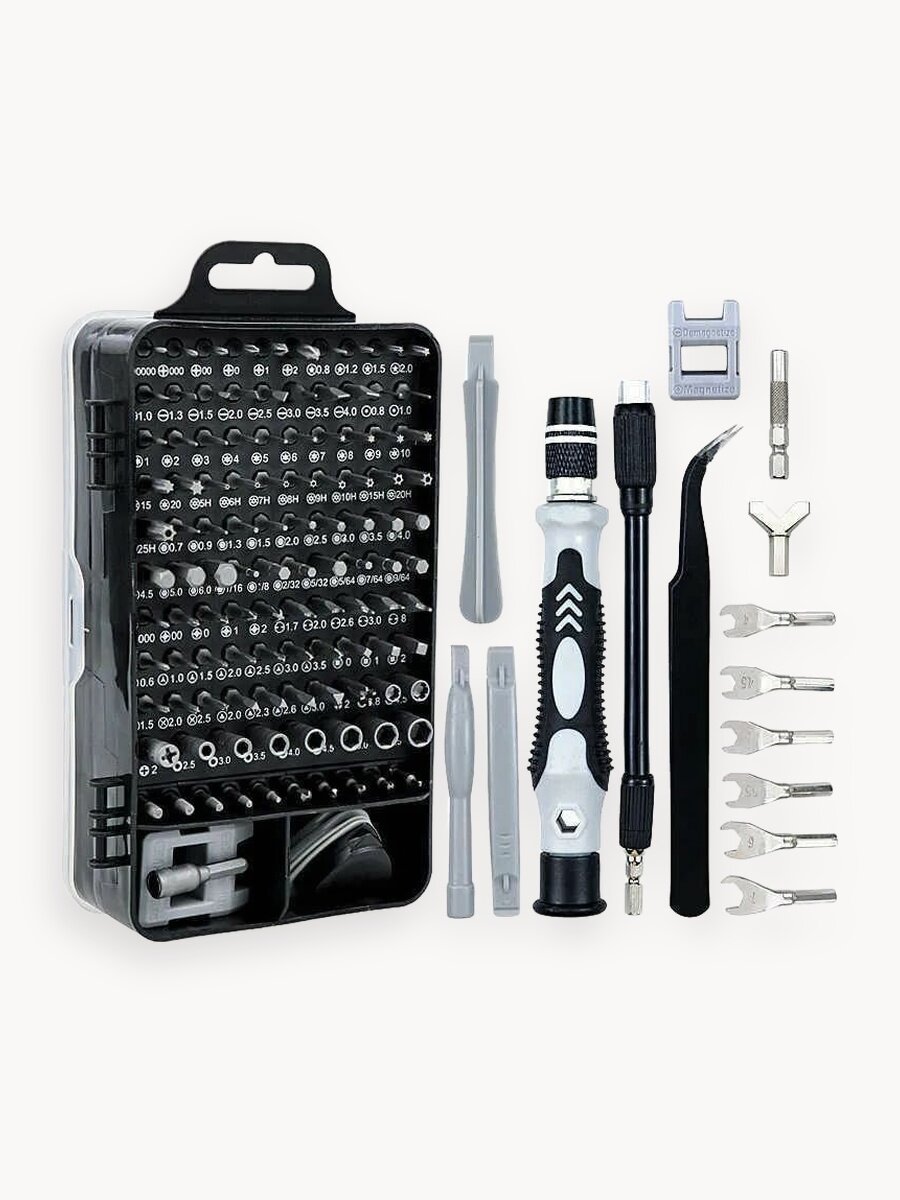 Отвертки для точных работ 117 в 1 (инструмент для ремонта с магнитными насадками)