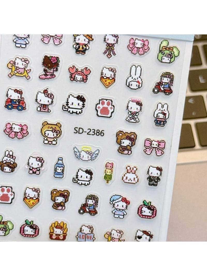 Пиксельные наклейки для ногтей Hello Kitty HelloKitty