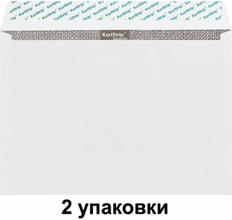Комус Конверт C4 Стрип, белый, 229х324 мм, 90 г, 50 шт, 2 уп