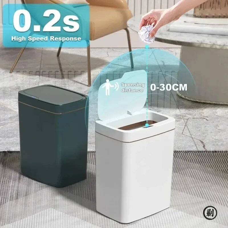 Бесщеточная урна Smart 15L, белая — фото 1