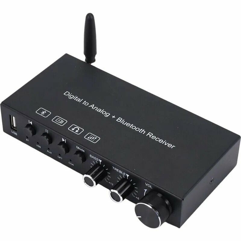 USB 192 кГц ЦАП цифро-аналоговый преобразователь с усилителем совместим наушников Встроенный приемник блютуз 5.0 Музыкальный плеер