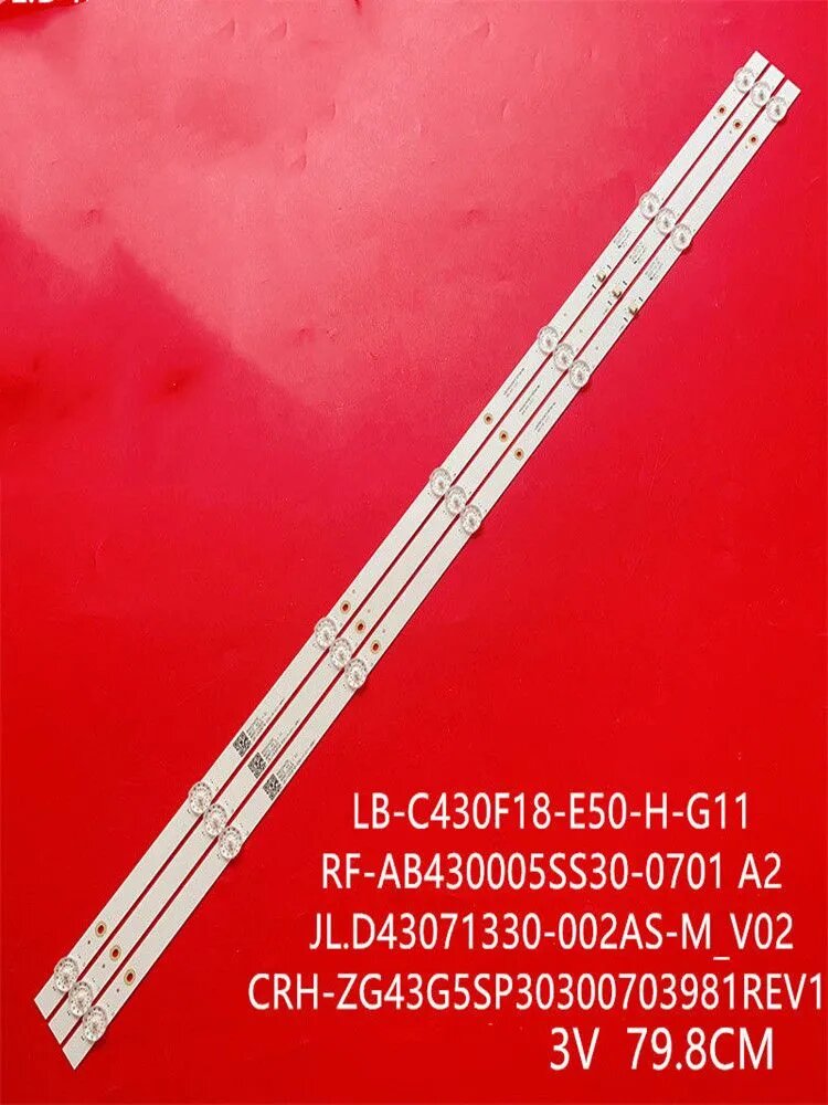 3 шт. Подсветка CRH-ZG42G6F3030070307JREV1.0 MS-L2570 для H-LED43ET4100 PTV43G50SN 42PFL4765/F8 RTR4261 STV-LC43ST0155FSB TF-LED43S11T2S