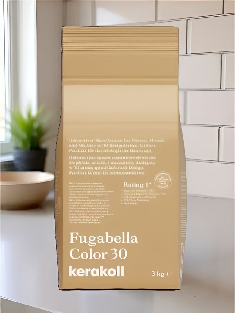Затирка для плитки полимерцементная №30 Kerakoll Fugabella Color 0-20 3кг