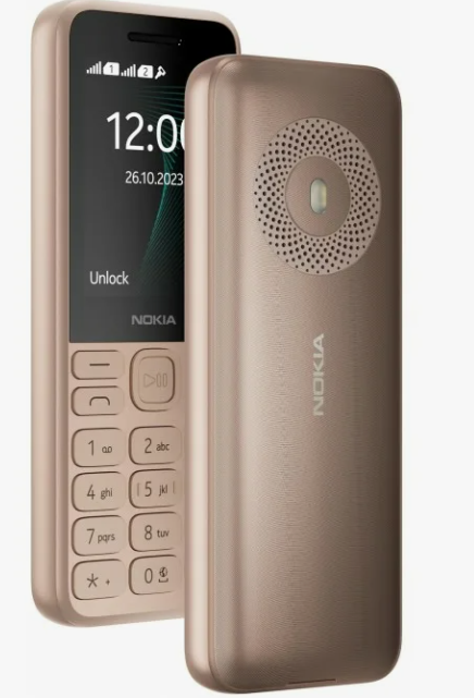 Мобильный телефон Nokia 130, Classic, золотистый, с фонариком