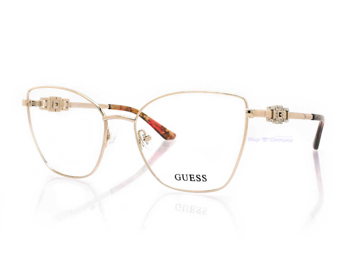 Оправа для очков Guess GU50316 033 пол Женский форма оправы Кошачий глаз цвет оправы Золотой, Черепаховый