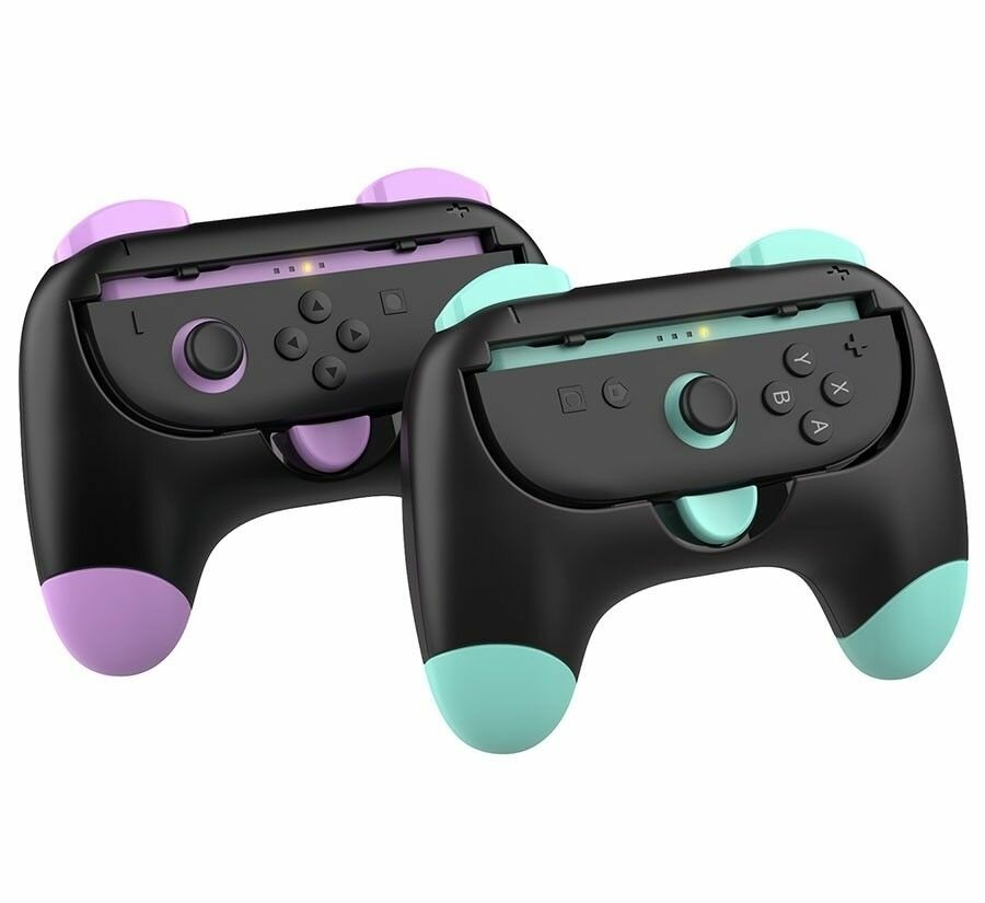 Набор из 2-х держателей для Joy-Con Nintendo Switch 2 (Dobe TNS-3163S) Purple-Green