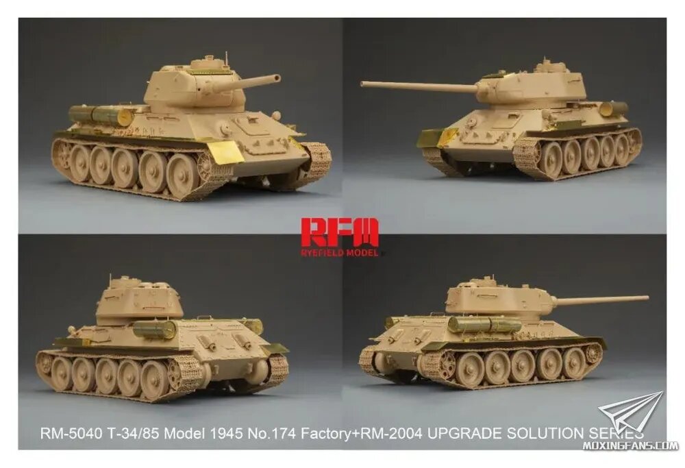 Rye Field RFM 5040 1/35 & RFM 2004 Танк Т-34/85 Модель 1945 №174 Завод