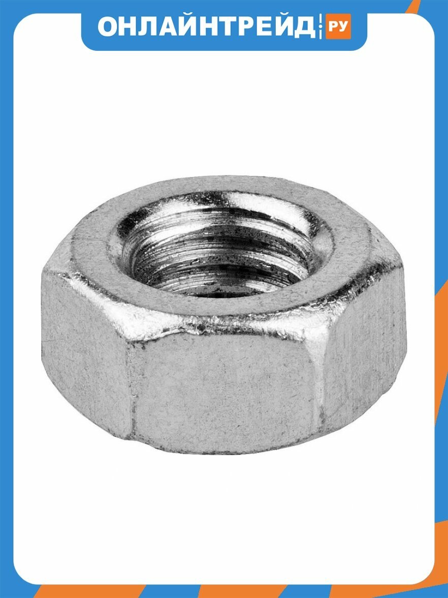 Гайка Зубр Гайка ГОСТ 5927-70, M14, 5 кг, кл. пр. 6, оцинкованная, 303550-14