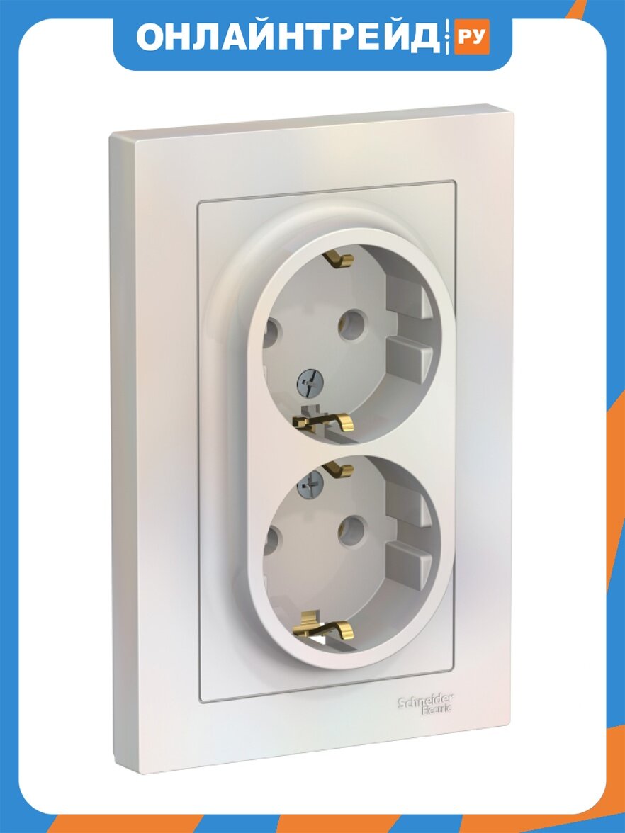 Розетка Systeme Electric (schneider Electric) SCHNEIDER ELECTRIC ATLASDESIGN 16А, в сборе, жемчуг ATN000424