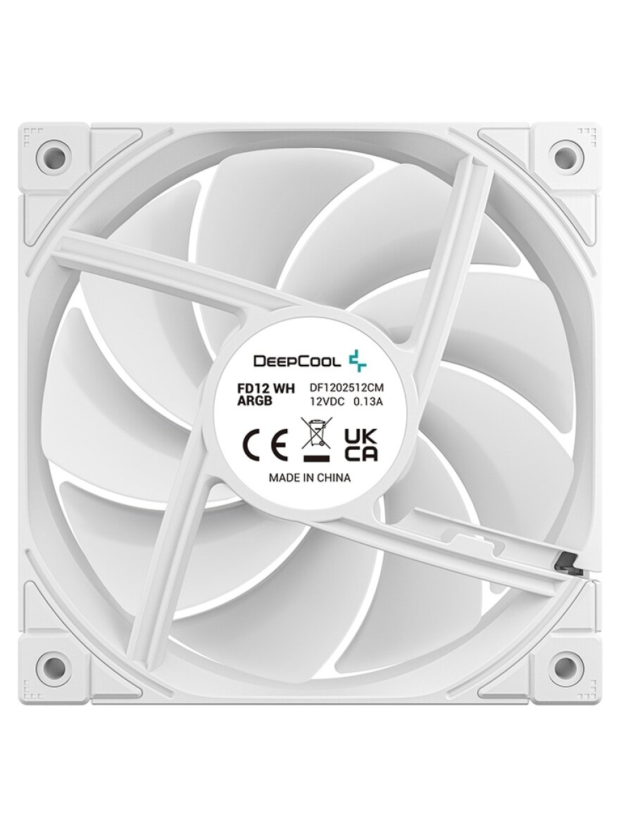 Вентилятор для корпуса Deepcool FD12 ARGB WH (R-FD12-WHAPN1-G) — фото 1